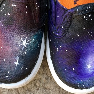 Space Custom Hand-painted Toddler Shoes // Stars Galaxies Cosmos - Etsy