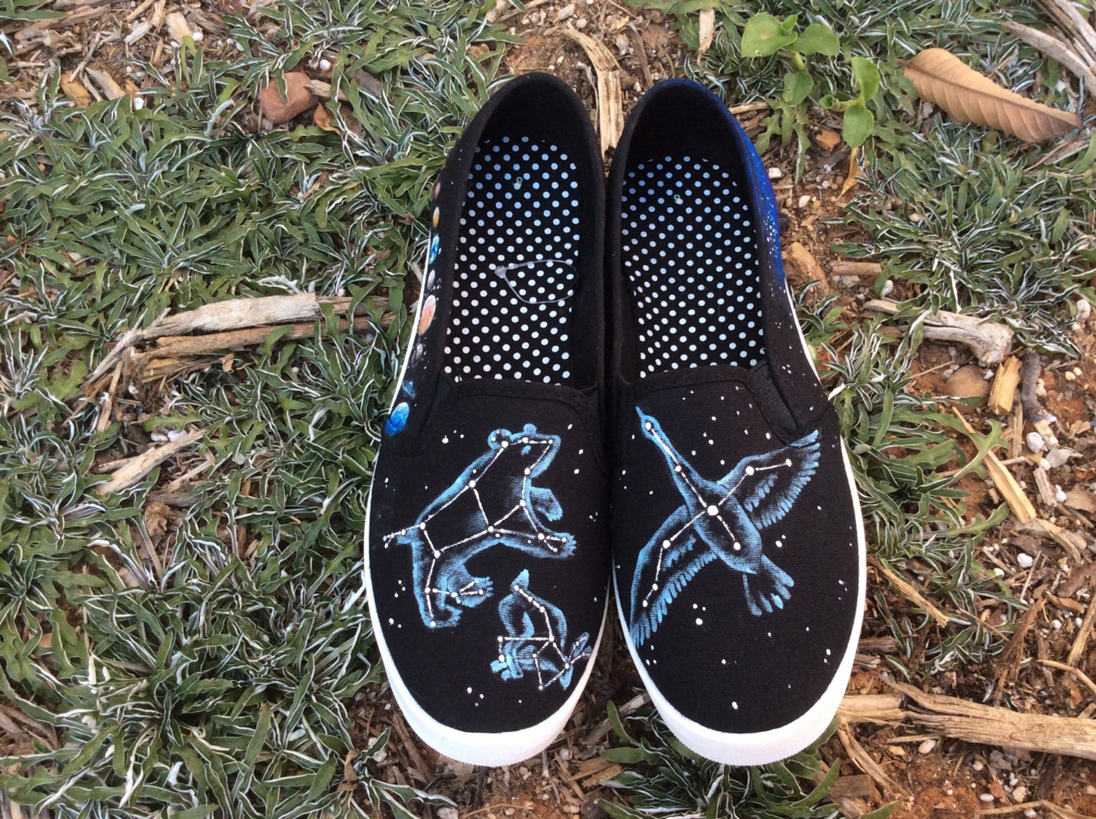 Constellations Custom Hand-painted Shoes // Universe // Cosmos - Etsy