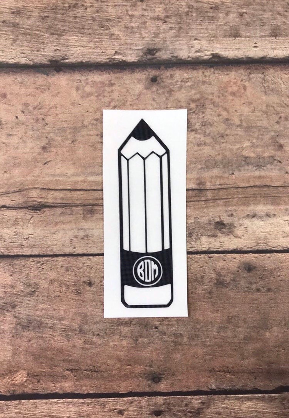 Pencil Monogram Decal Back to School Monogram Sticker - Etsy