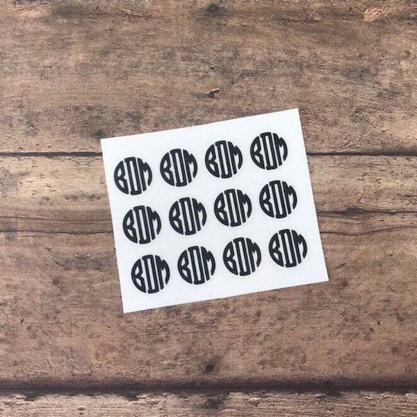 Monogram Sticker - Etsy