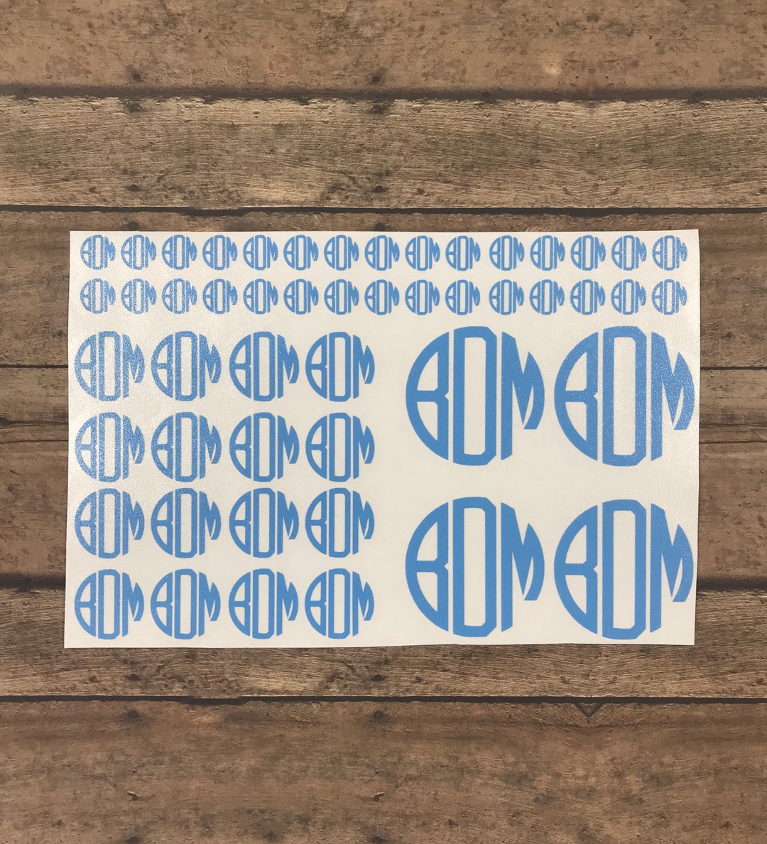 HUGE Sheet of Monogram Decals, Set of 50 Monogram Decals, Set of Vinyl ...