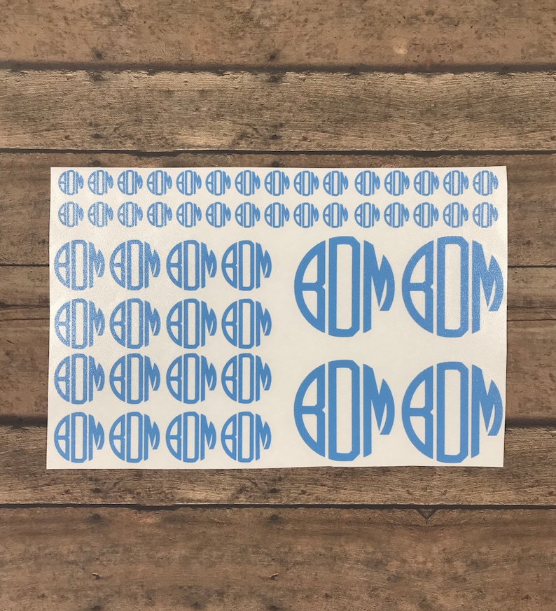 HUGE Sheet of Monogram Decals Set of 50 Monogram Decals Set - Etsy