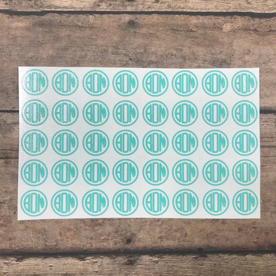 HUGE Set of Monogram Decals, Set of Vinyl Decals, Sheet of Monograms ...