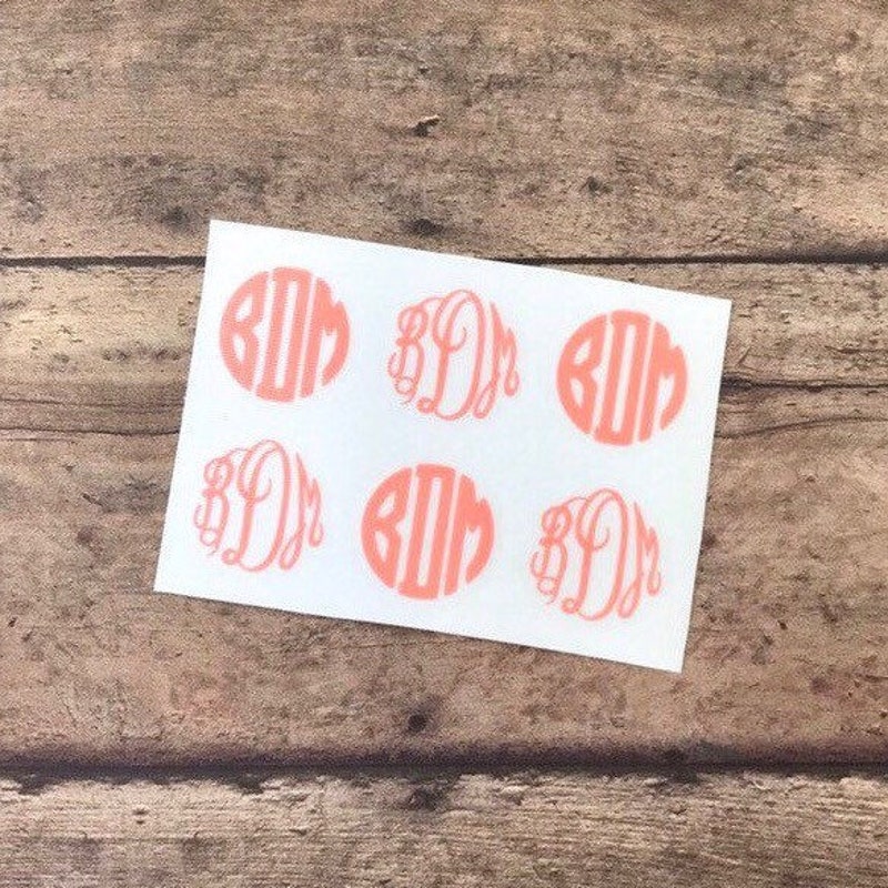 Monogram Sticker - Etsy