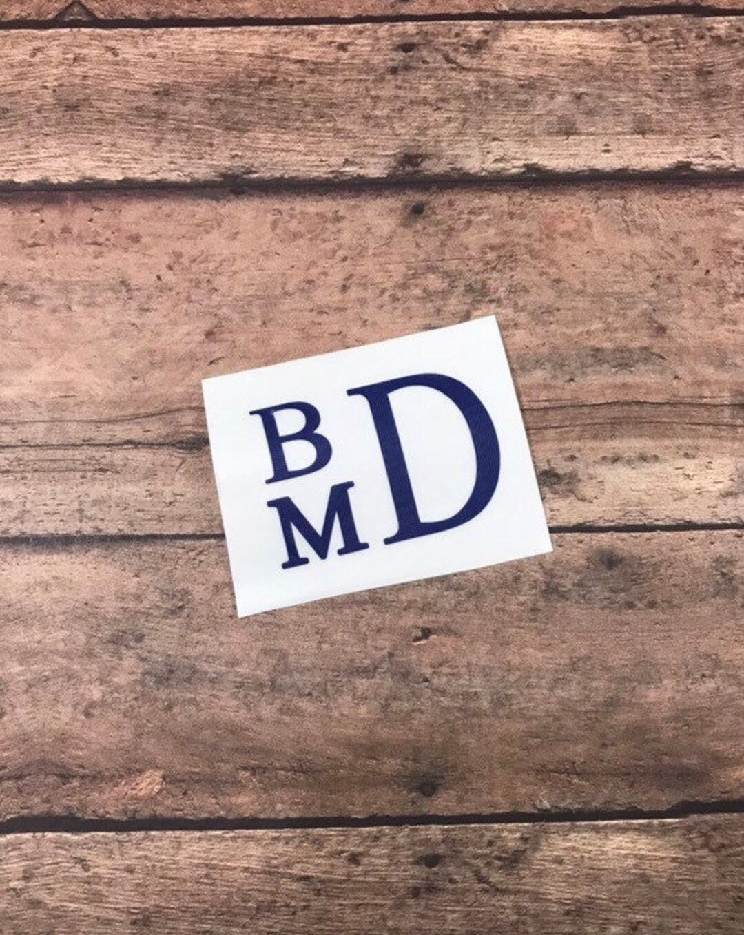 Block Style Monogram Decal, Monogram Sticker, Vinyl Decal, Personalized ...