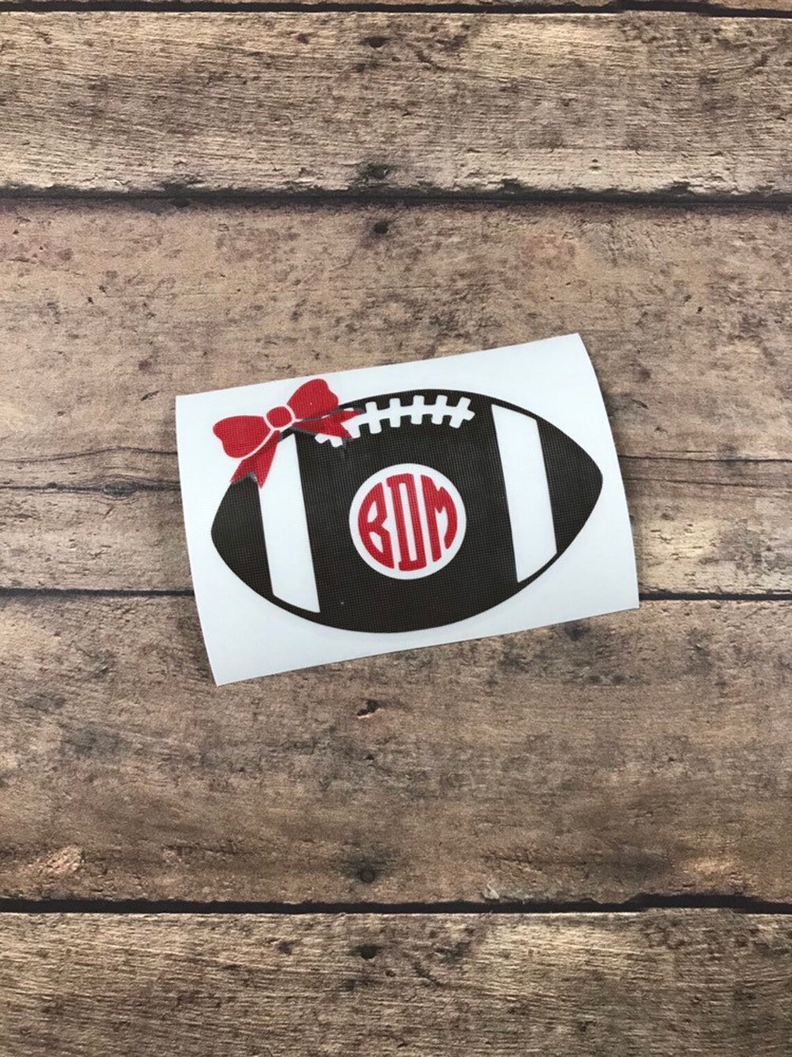 Football Monogram Decal Sports Monogram Sticker Vinyl Decal - Etsy