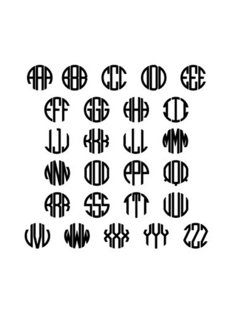 HUGE Monogram Set Sheet of Monogram Stickers Set of Vinyl | Etsy