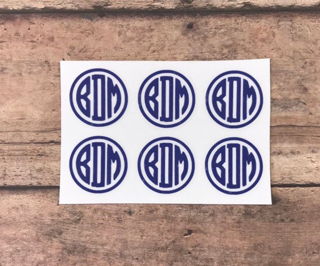 Set of Monogram Decals, Sheet of Monogram Stickers, Monogram Decal Pack ...