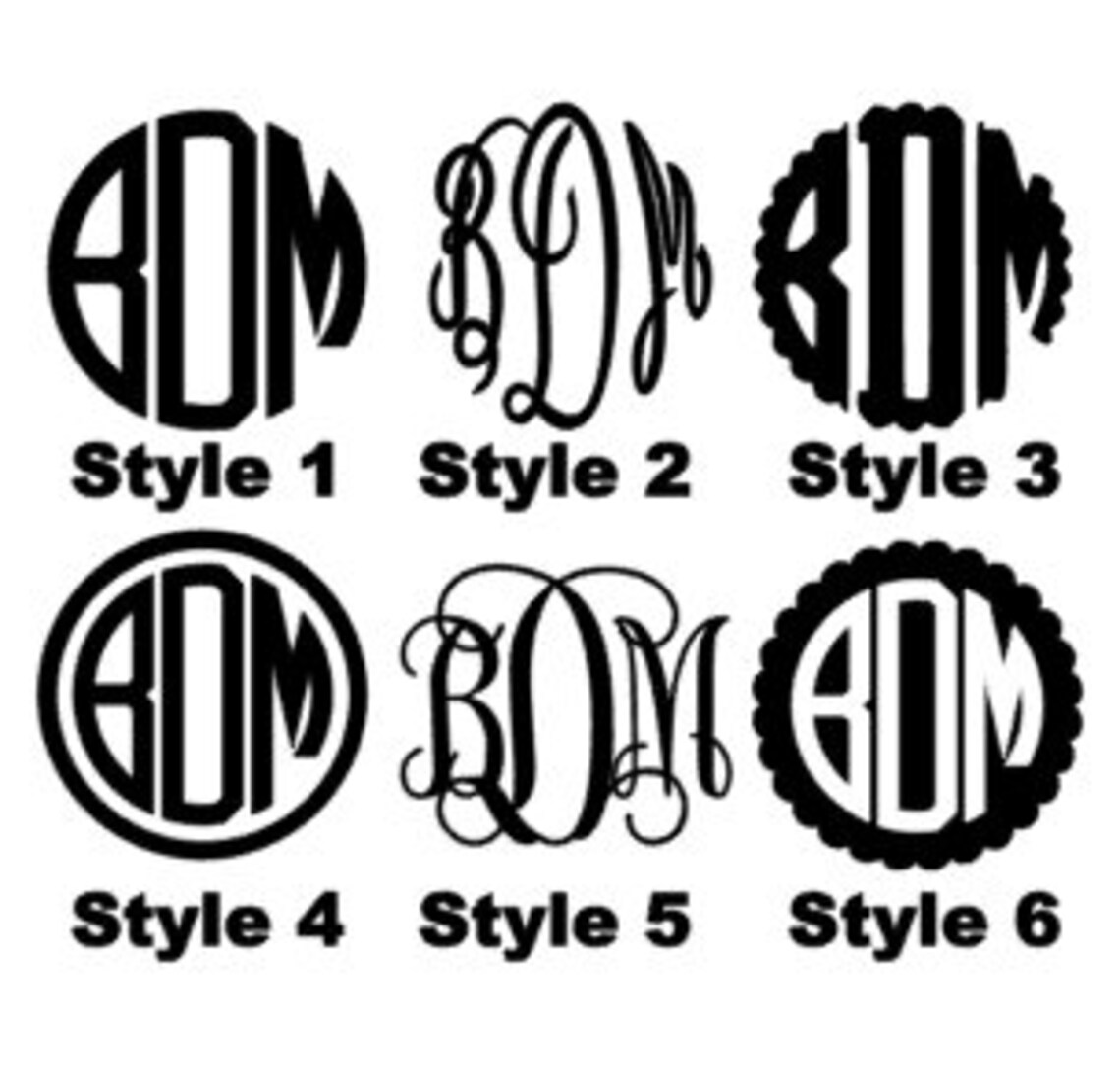HUGE Monogram Set Sheet of Monogram Stickers Set of Vinyl | Etsy