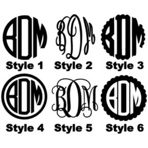 HUGE Monogram Set, Sheet of Monogram Stickers, Set of Vinyl Decals ...