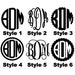HUGE Monogram Set Sheet of Monogram Stickers Set of Vinyl - Etsy