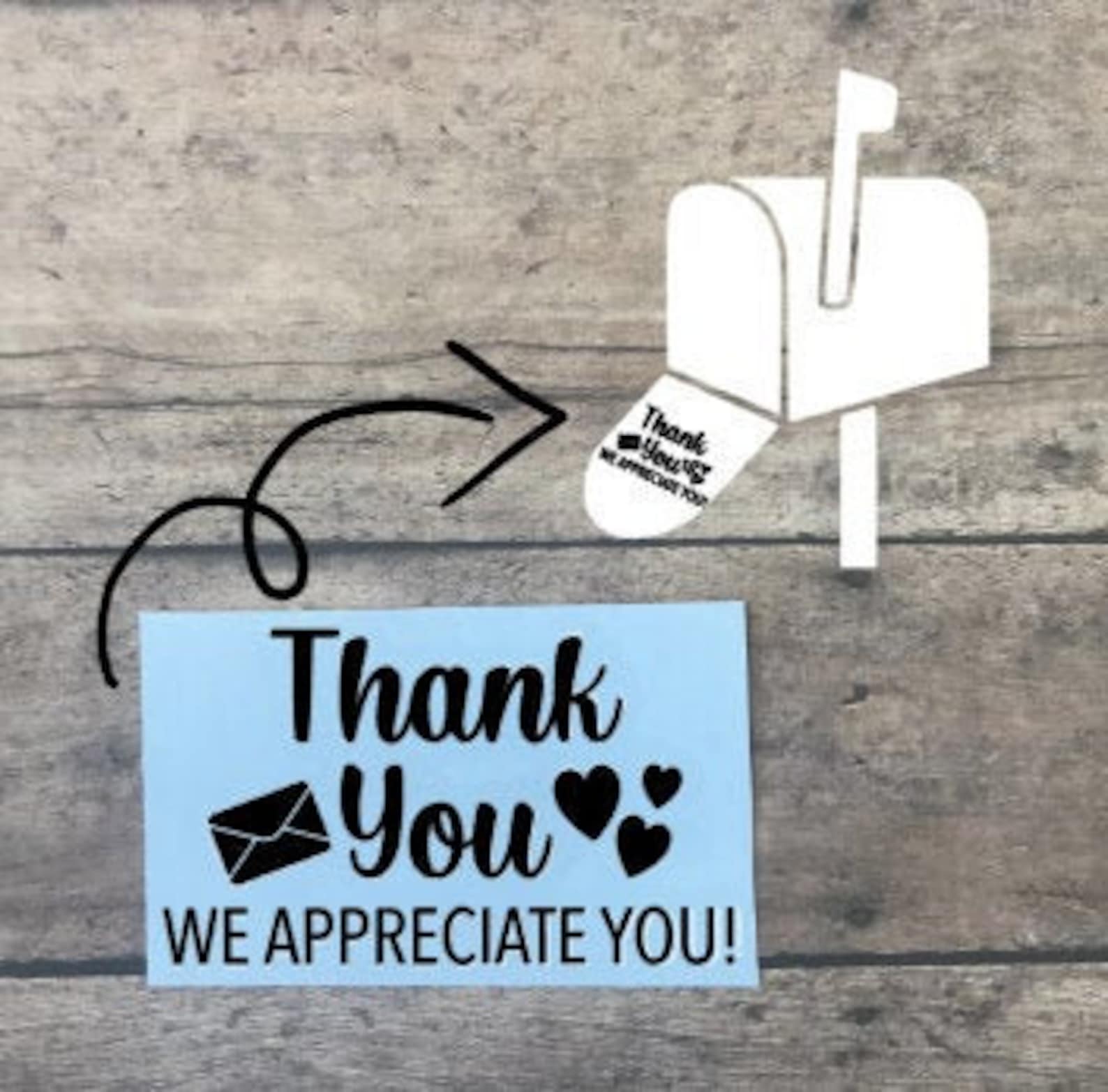 Mailbox Thank You Decal: Mail Carrier Appreciation Sticker - Etsy