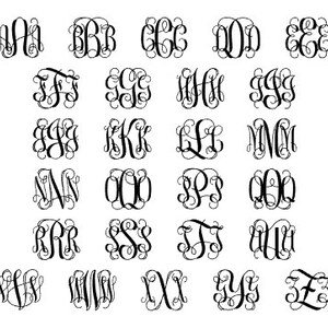 HUGE Monogram Set, Sheet of Monogram Stickers, Set of Vinyl Decals ...