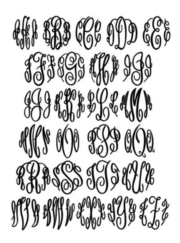 HUGE Monogram Set Sheet of Monogram Stickers Set of Vinyl - Etsy