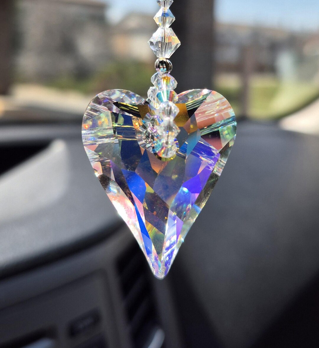 Custom Made Mother's Day Gift, Personalized Birthstone Gift. Heart Car ...