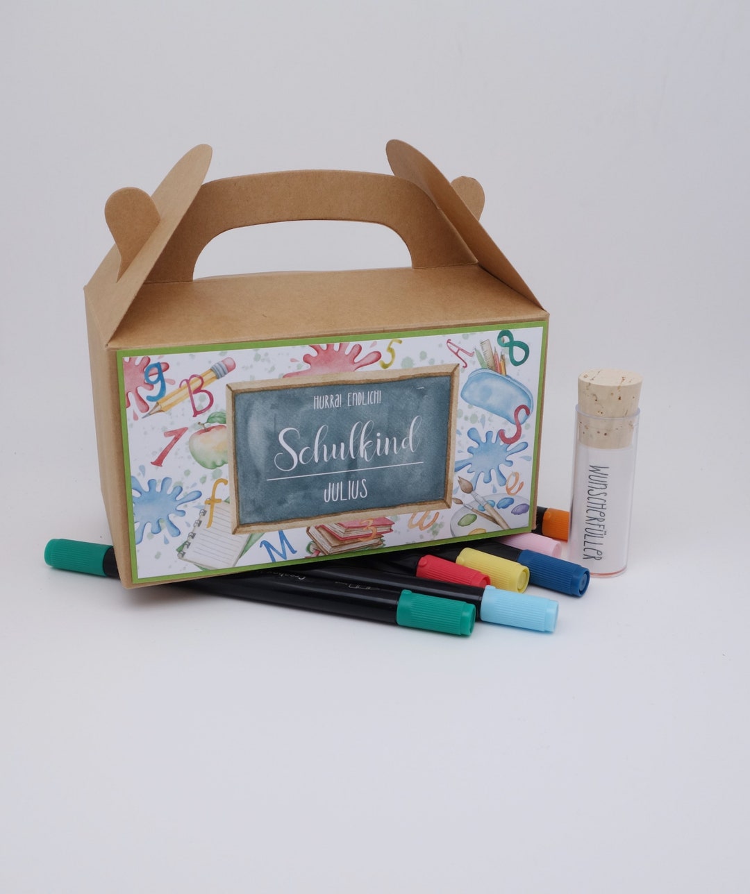 Geldgeschenk Zur Einschulung Personalisiert Mit Namen, Geschenkschachtel, Geschenkbox Junge ...