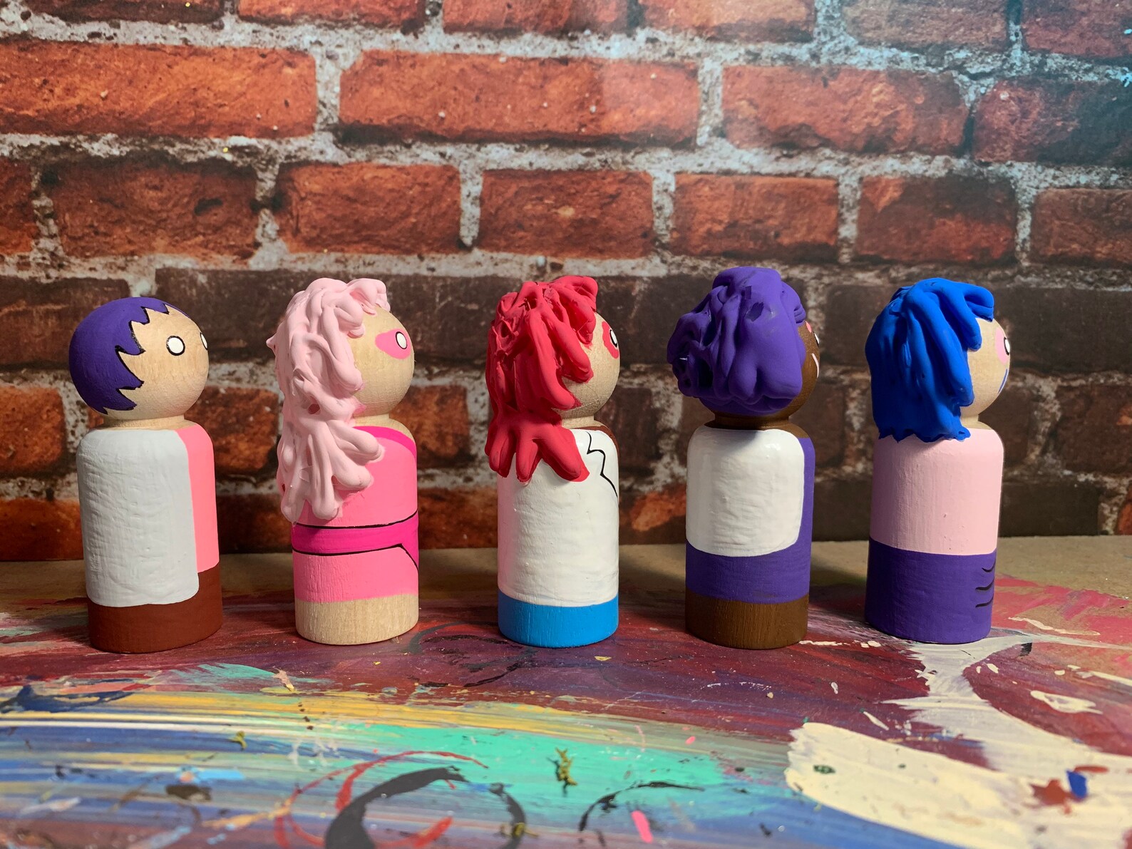 Hand Painted Wooden Peg People Inspired by Jem and the - Etsy Australia