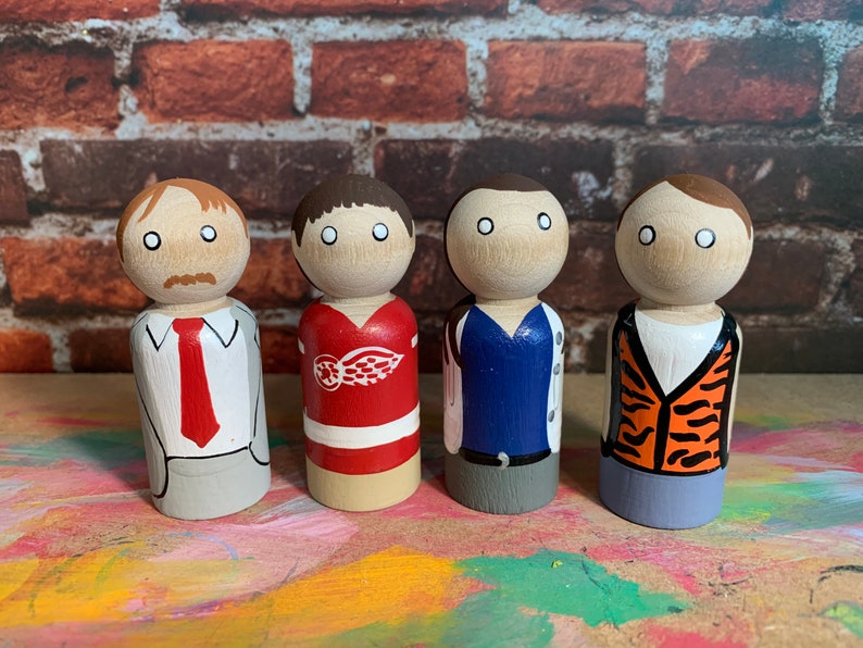 Hand Painted Wooden Peg People Inspired by Ferris - Etsy