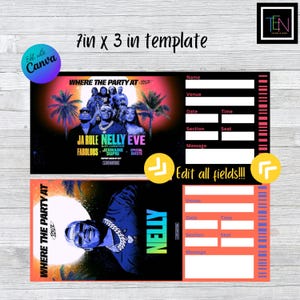 EDITABLE Nelly Concert Ticket Template Fake for Gifting DIY Editable in ...