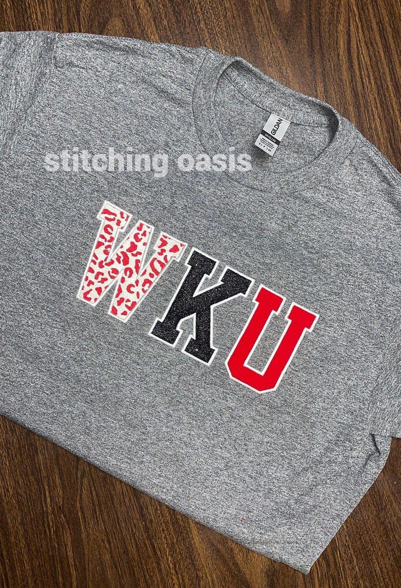 WKU Applique Shirt, WKU, Western Kentucky, College Shirt, College Gift ...