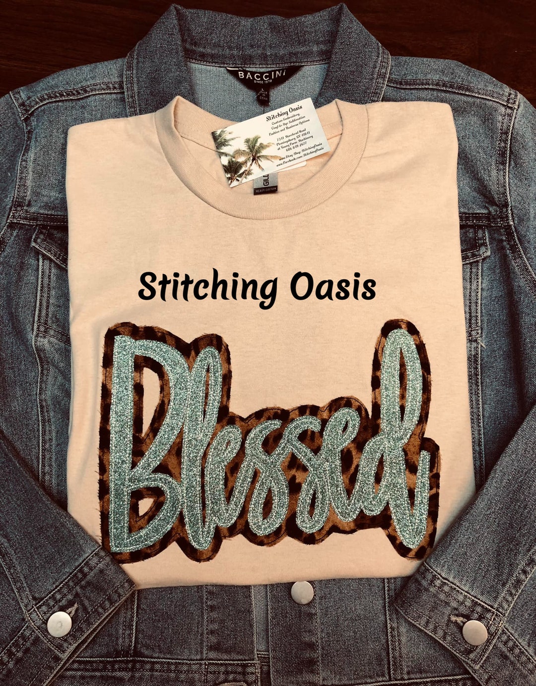 Blessed Patch Vinyl/ Applique T-shirt, Blessed, Glitter Shirt, Leopard ...