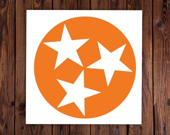 Tennessee Tri Star Decal - Etsy