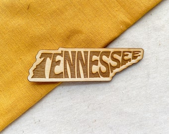 Tennessee Wooden Magnet TN State Magnet Wooden Tennessee - Etsy