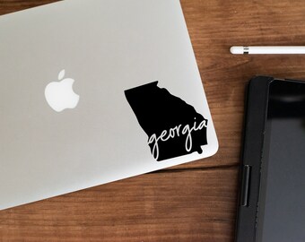 Yellow Georgia State Car Decal - Etsy