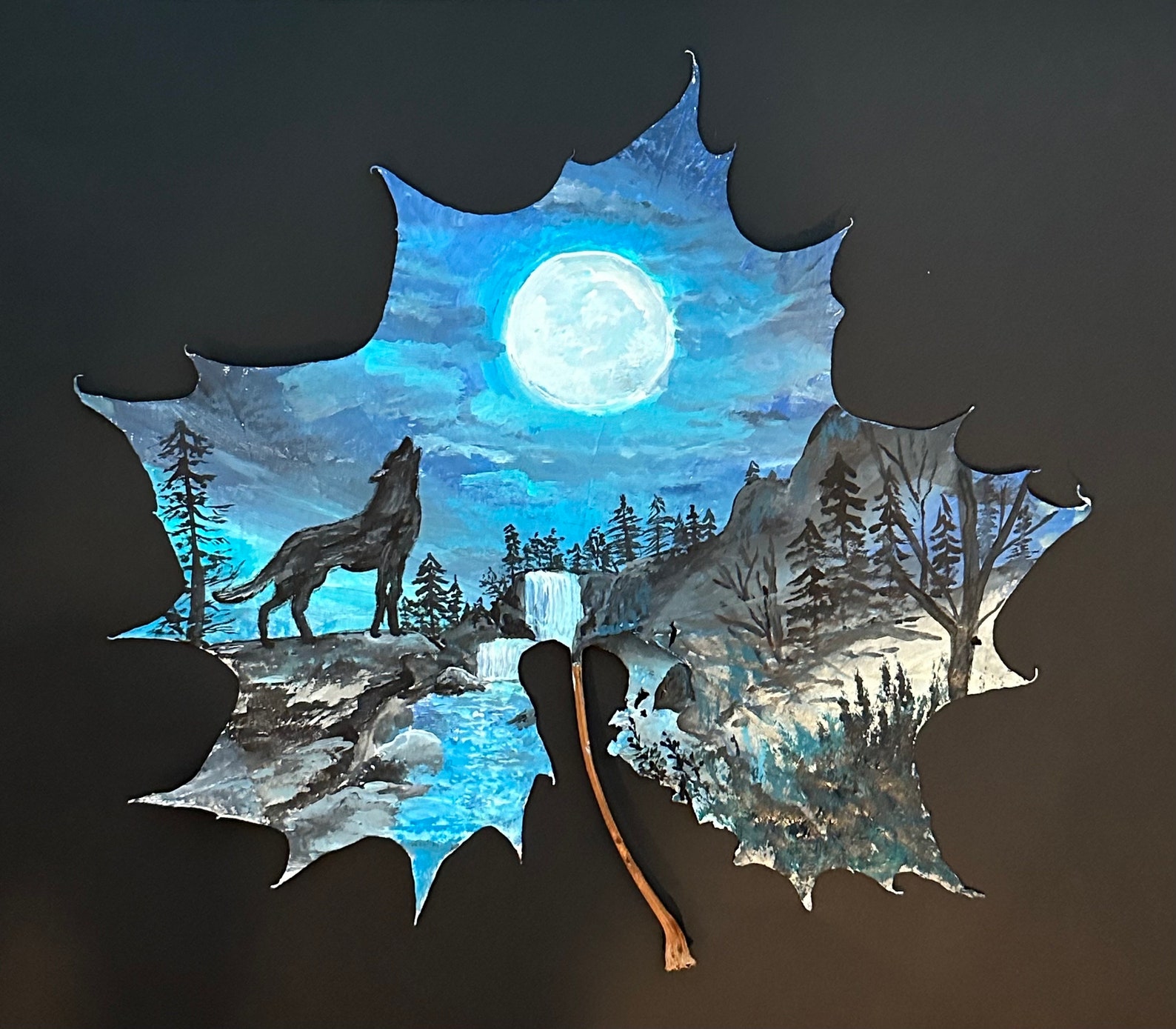 Full Moon Howling - Etsy