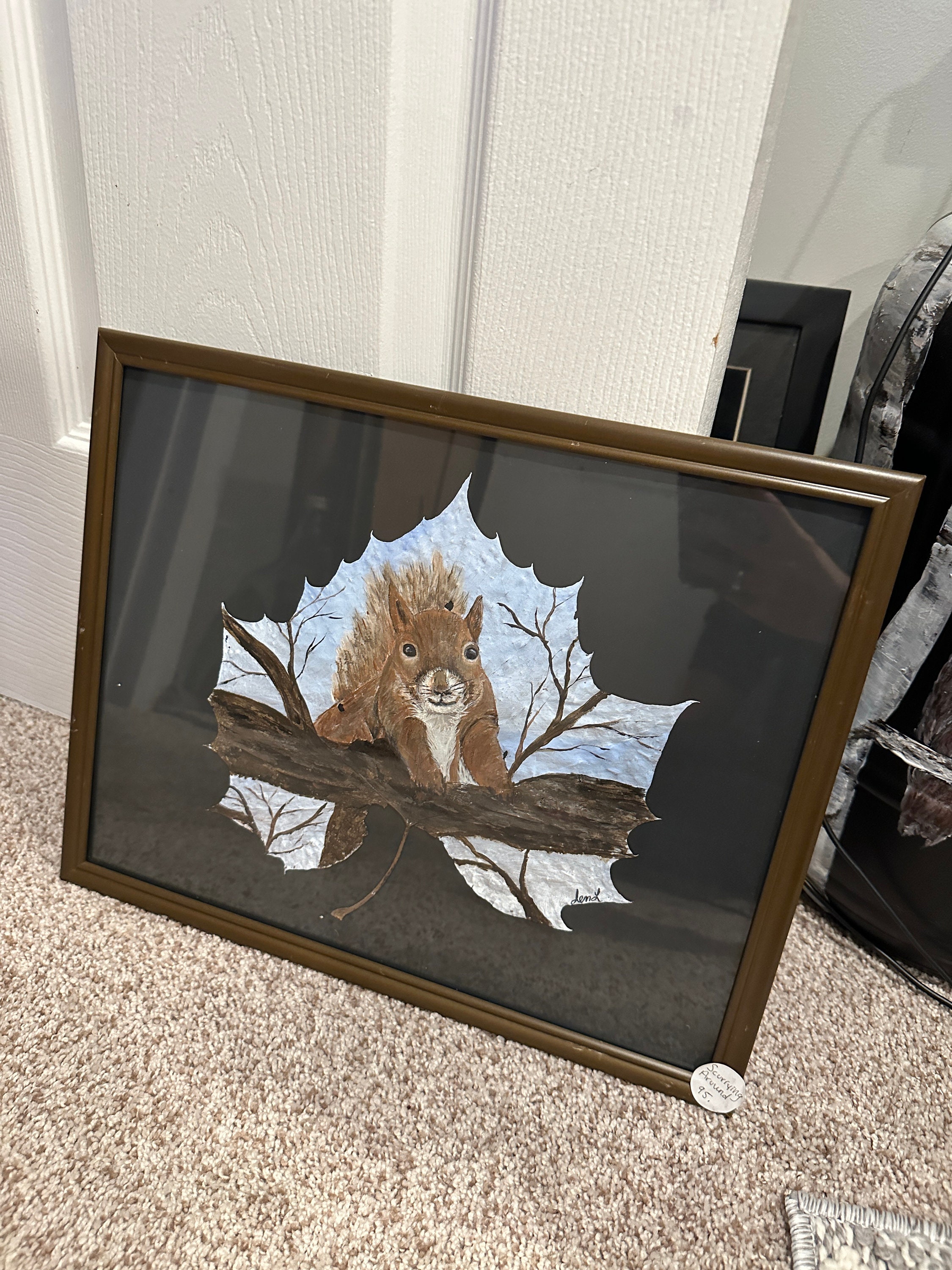 Scurrying Around. Real Painted Sycamore Leaf - Etsy