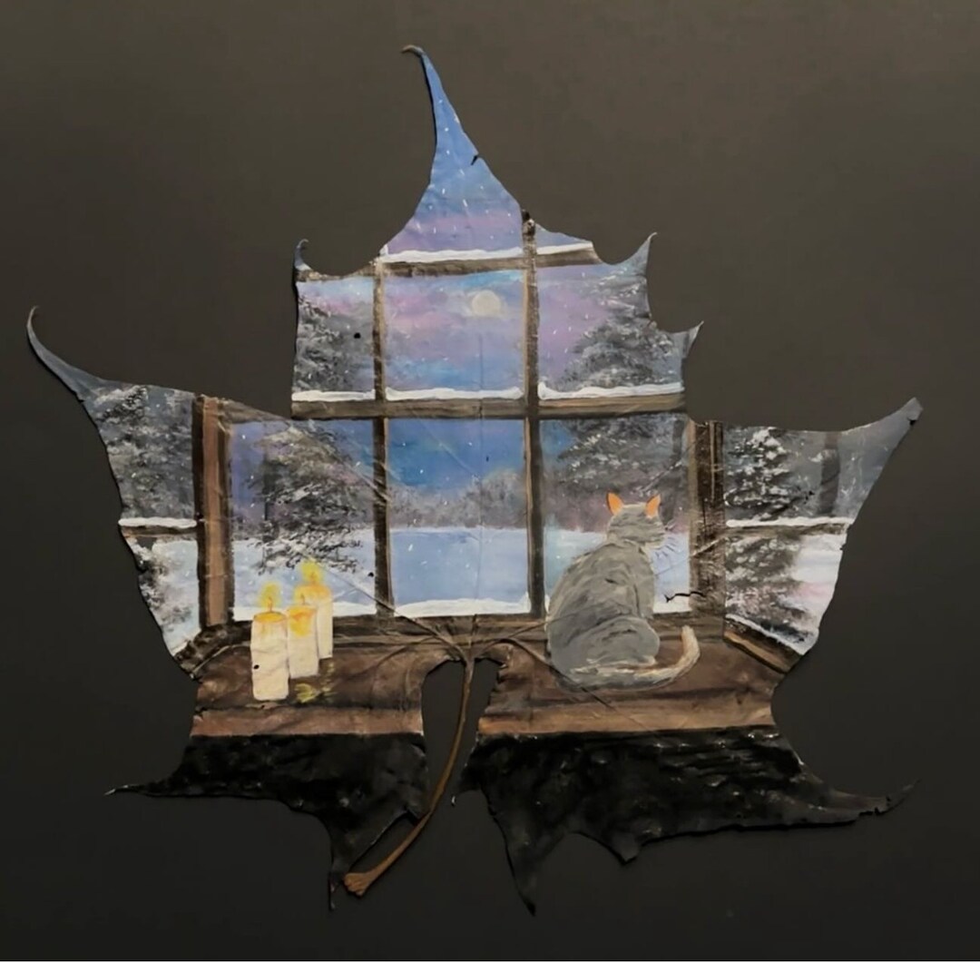 Real Sycamore Leaf, “the Window View” - Etsy