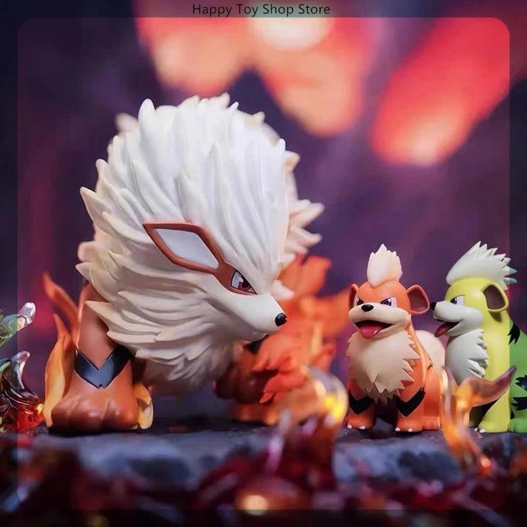 Pokemon Arcanine & Growlithe Figure Anime PVC Collectible Toy - Etsy