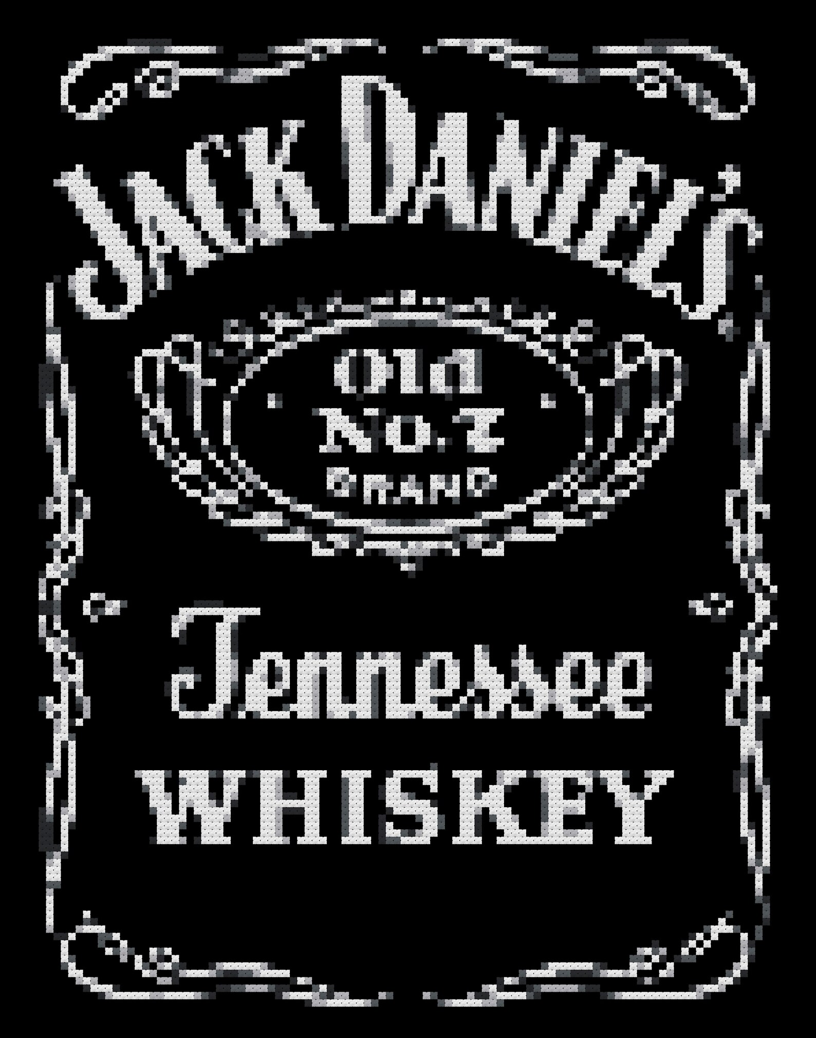 Jack Daniels Cross Stitch Pattern Jack Daniel's Label PDF | Etsy