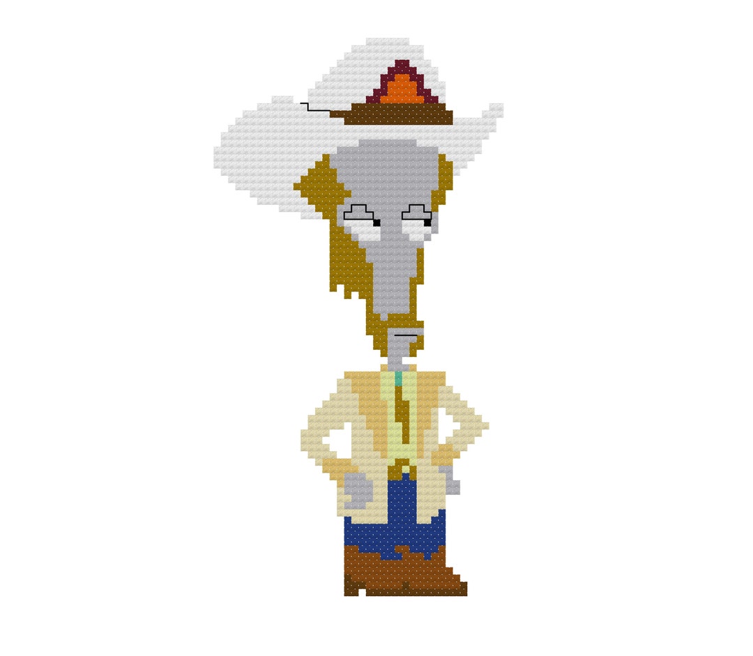 Roger the Alien as Roy Rogers Mcfreely, PDF Cross Stitch Pattern ...