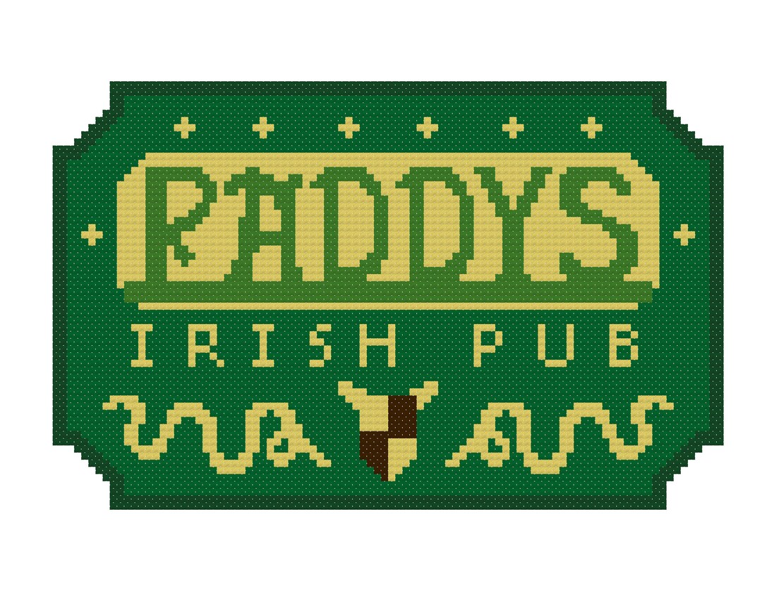 Paddy's Pub Sign Cross Stitch Pattern, It's Always Sunny in ...