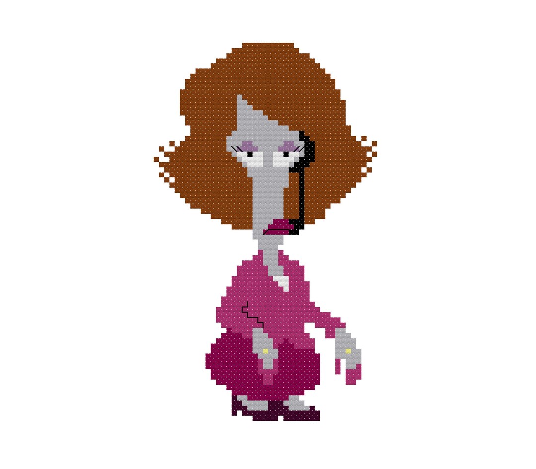 Roger the Alien as Sholanda Dykes, PDF Cross Stitch Pattern, American ...