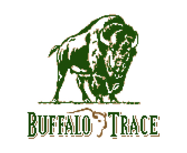 Buffalo Trace Cross Stitch Pattern Bourbon Whiskey Bourbon | Etsy