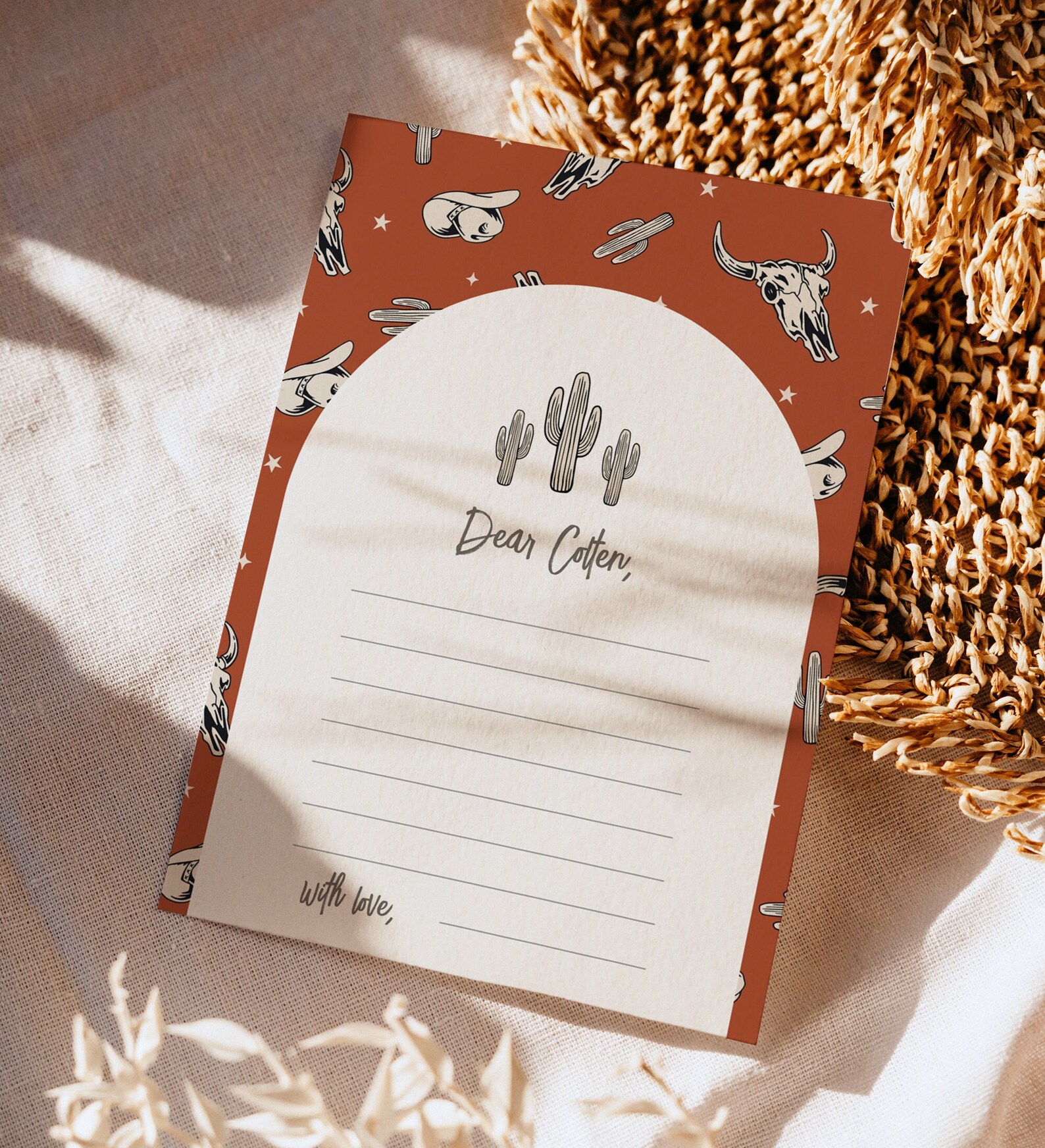 Wild West Time Capsule Notecards, Western Well Wishes Card, Digital ...
