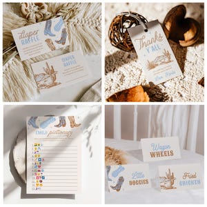 Cowboy Baby Shower Bundle, Western Baby Shower Bundle, Digital Cowboy ...