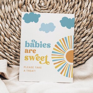 Digital Sun Babies Are Sweet Sign, Digital Sun Treat Sign, Here Comes ...