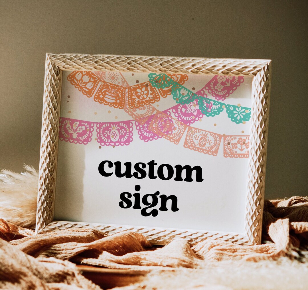 8x10 Editable Fiesta Party Sign, Digital Fiesta Party Sign, Girl's ...