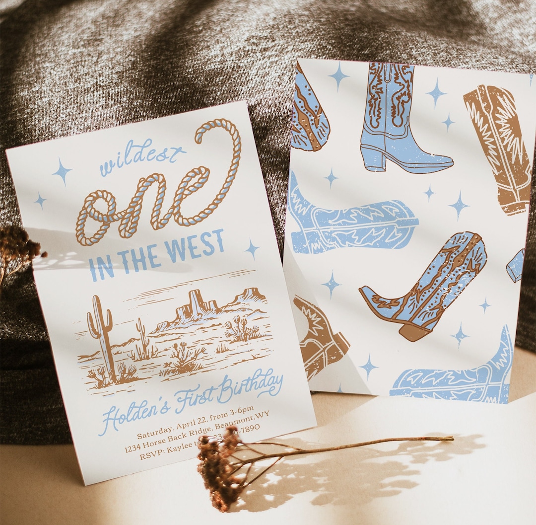 Wildest One in the West Invitation, Western First Birthday Invitation ...