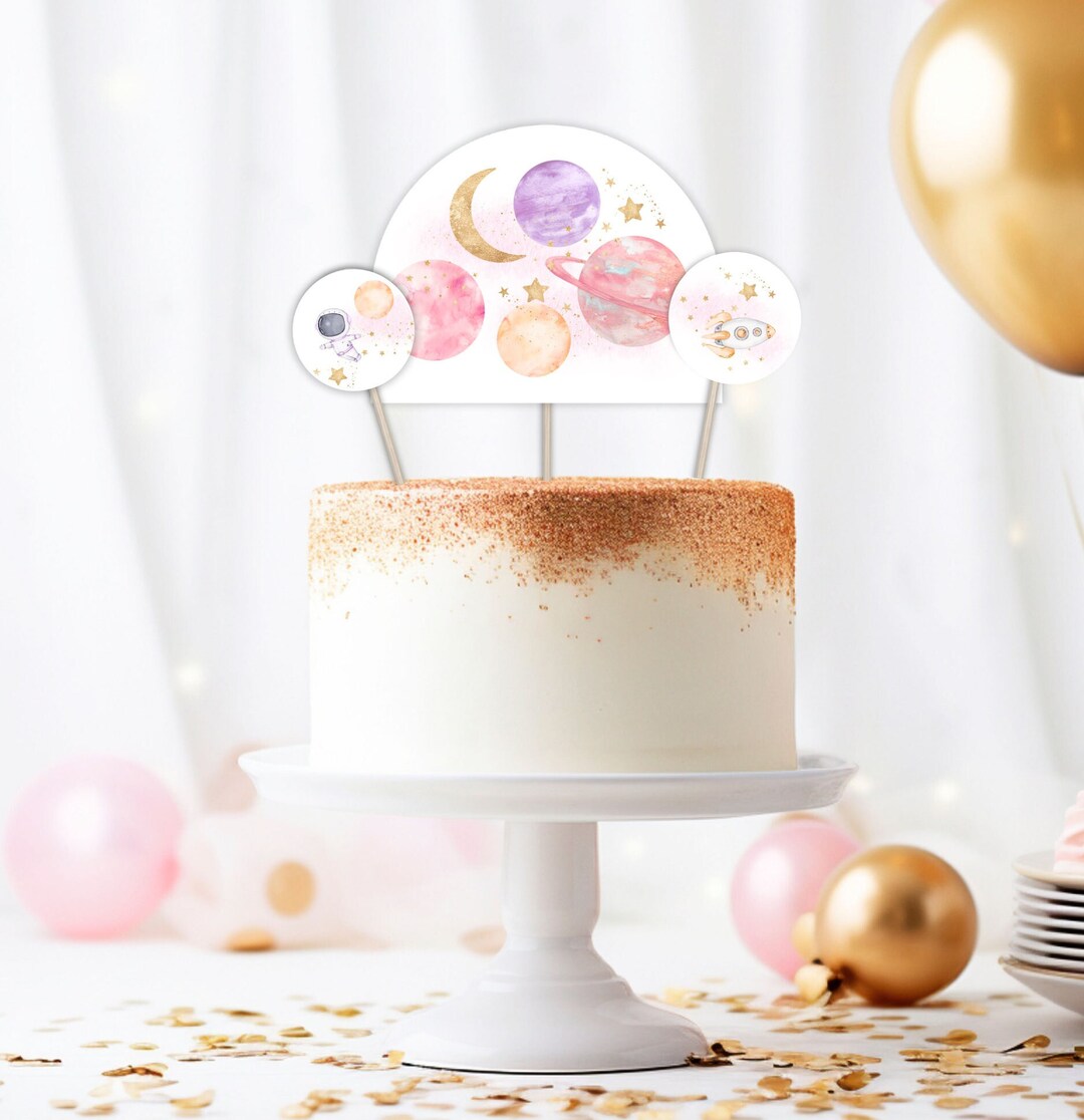 Two the Moon Cake Topper, Digital Two the Moon Cake Toppers, Two the ...