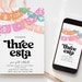 Three Esta Birthday Party Invitation, Third Birthday Fiesta, Pink ...