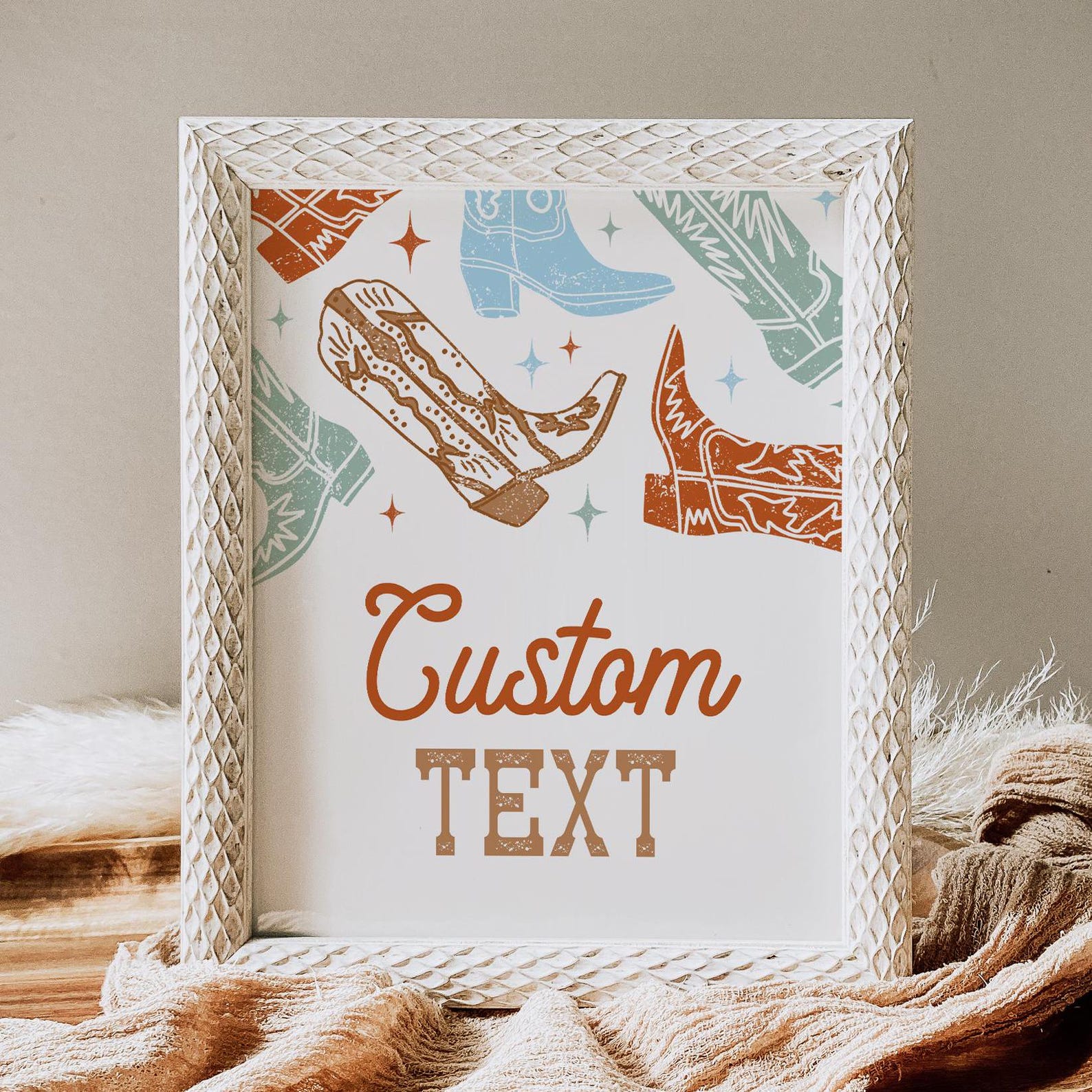 8x10 Editable Cowboy Party Sign, Western Birthday Party Sign, Rodeo ...