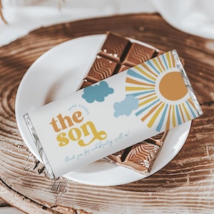 Printable Sun Candy Bar Wrapper, Here Comes the Son Candy Bar Wrapper ...
