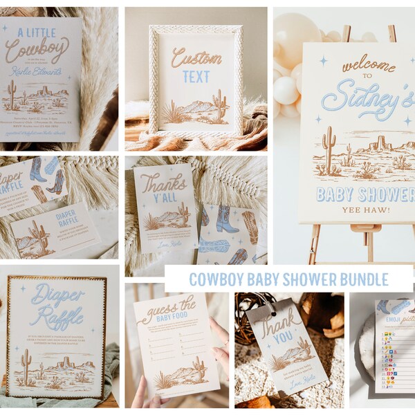 Cowboy Baby Boy Shower Decorations - Etsy