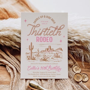 30th Rodeo Birthday Invitation, Women's Western Birthday Invitation ...