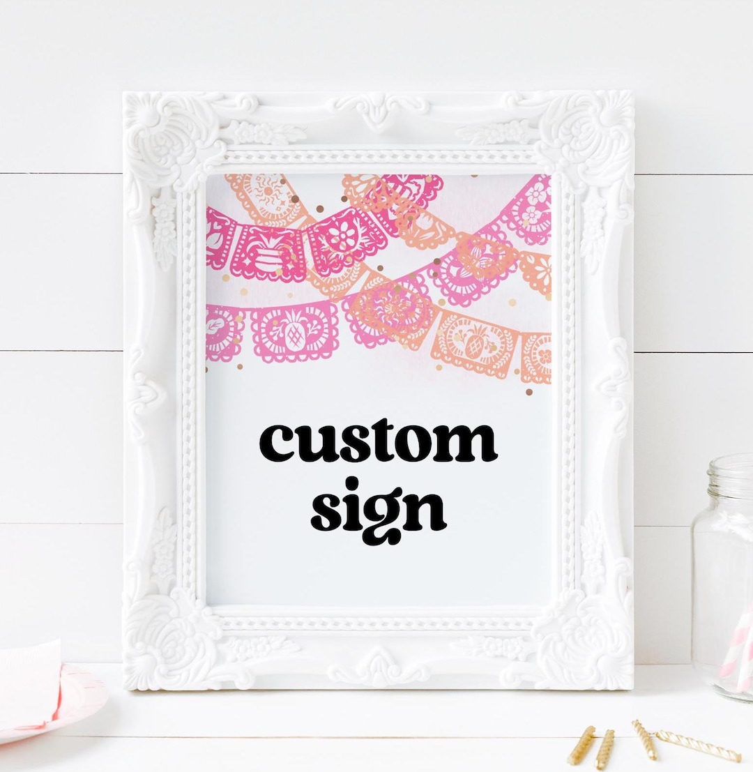8x10 Editable Fiesta Party Sign, Digital Fiesta Party Sign, Girl's ...