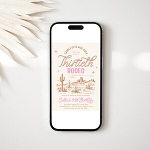 30th Rodeo Birthday Invitation, Women's Western Birthday Invitation ...